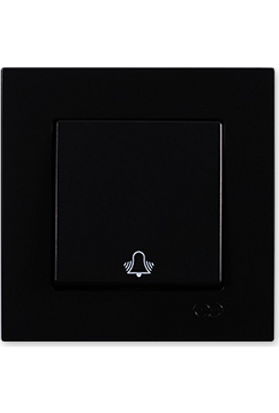 Günsan Siyah Zil Butonu Çerçeveli