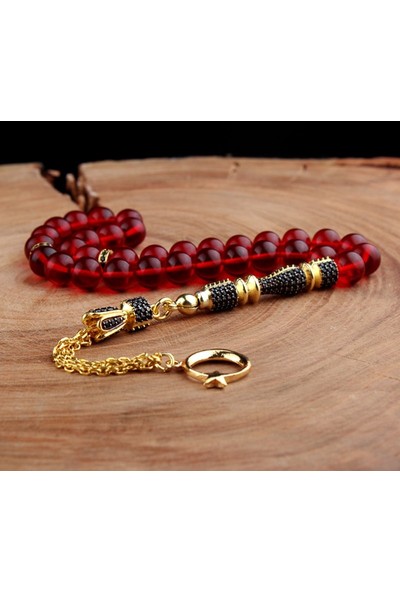 Tesbih Sepetim Zirkon Taşlı Altın Kaplama Püsküllü Ateş Kehribar Tesbih Tesbih Sepetim Zirkon Taşlı Altın Kaplama Püsküllü Ateş Kehribar Tesbih