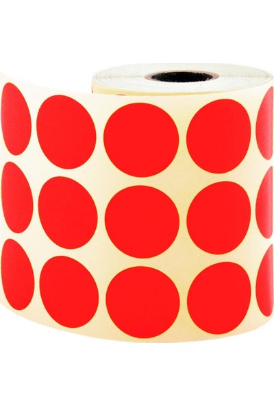 Tanex Nokta Etiket 30 mm 2000'LI Kırmızı