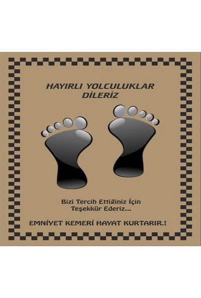 Cihan Oto Paspas Kağıdı Ayaklı Resim Baskılı 100 Adet 35 x 50 cm