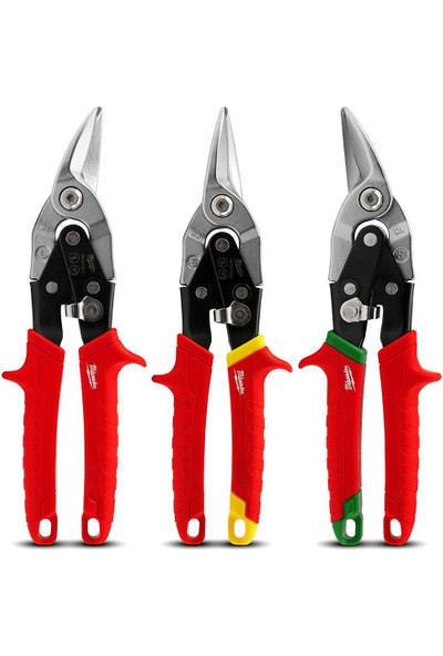 Milwaukee T48224533 Ağır Hizmet Tipi Kaportacı Makası Seti 3'lü