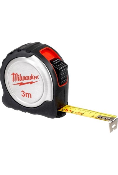 Milwaukee T4932451637 Ağır Hizmet Tipi Inox Gövdeli Şerit Metre 3m