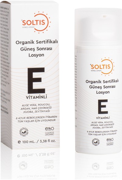 Soltis Organik Sertifikalı Güneş Sonrası Losyon