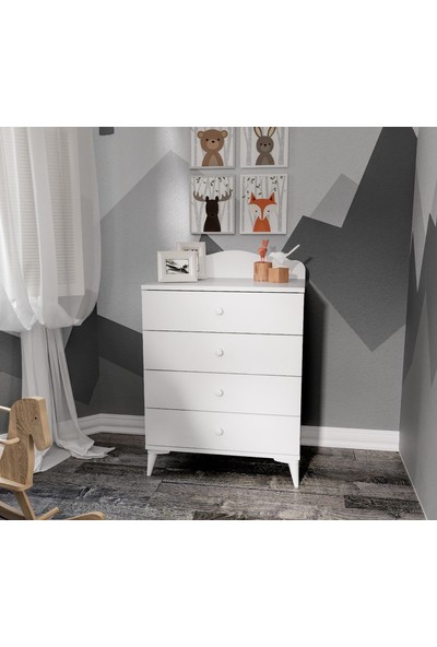 Baby Darling Sansa Şifonyer Beyaz Baby Darling Sansa Şifonyer Beyaz