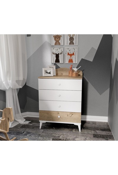 Baby Darling Sansa Şifonyer Meşe Baby Darling Sansa Şifonyer Meşe