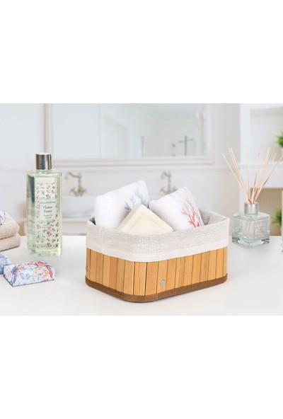 English Home Fancy Katlanabilir Sepet 20 x 15 x 10 Cm Bej English Home Fancy Katlanabilir Sepet 20 x 15 x 10 Cm Bej