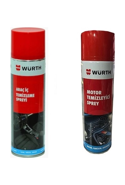Würth Hızlı Motor Temizleme Sprey + Araç İçi Temizleme Köpük