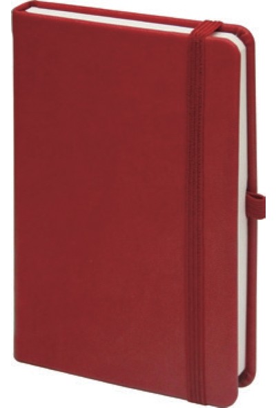 Mucito Termo Deri Çizgili Defter 9 x 14 cm Kırmızı