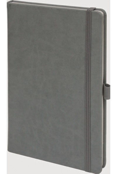 Mucito Termo Deri Çizgili Defter 13 x 21 cm Gri