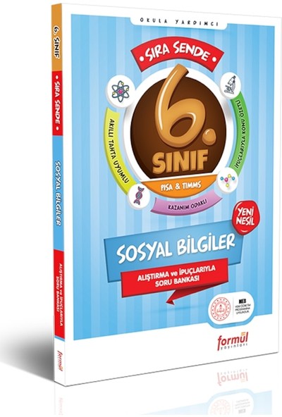 Formül Yayınları Sıra Sende 6.Sınıf Sosyal Bilgiler Alıştırmalı ve Örnek Çözümlü Soru Bankası