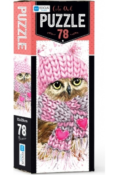 Blue Focus Cute Owl 78 Parça Puzzle
