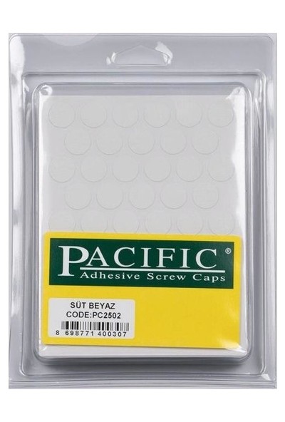 Pacific Yapışkanlı Vida Tapası 14 mm Beyaz Pacific Yapışkanlı Vida Tapası 14 mm Beyaz