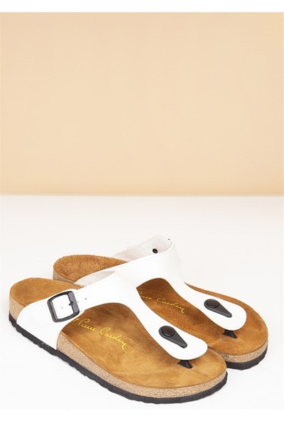 Pierre Cardin Kadın Terlik-Beyaz