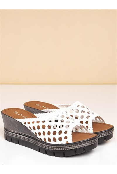 Pierre Cardin Kadın Terlik-Beyaz
