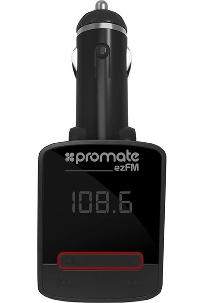 Promate Ezfm FM Transmitter Uzaktan Kumandalı USB Şarj Çıkışlı Premium
