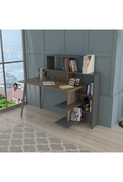 Lagomood Uzay Çalışma Masası Antrasit Ceviz Lagomood Uzay Çalışma Masası Antrasit Ceviz