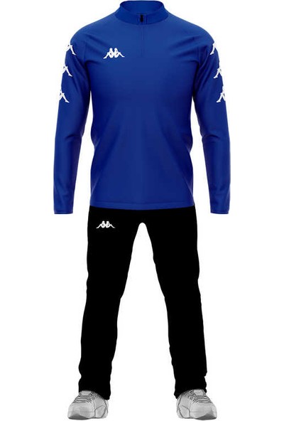 Kappa Erkek Yarım Fermuarlı Eşofman Butu Saks