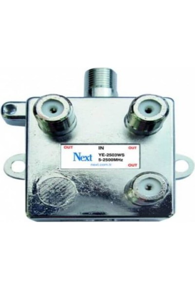 Next YE-2503 Splitter 3 Çıkışlı Uydu Bölücü Next YE-2503 Splitter 3 Çıkışlı Uydu Bölücü