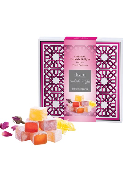 Divan Gurme Türk Lokumu - Gül ve Limon Aromalı Lokum 250 gr