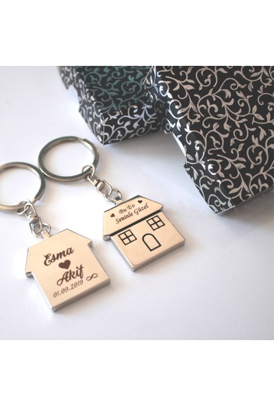 Dekoliva Metal Ev Isme Özel Çift Yönlü Anahtarlık 2'li Dekoliva Metal Ev Isme Özel Çift Yönlü Anahtarlık 2'li