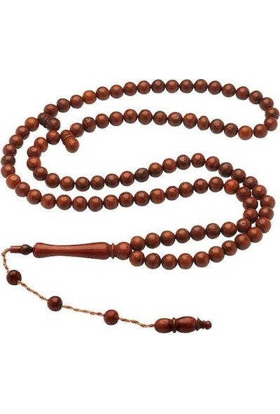 Hicaz Pazarı Kuka 99'lu Yuvarlak Kınalı Tesbih 8 mm