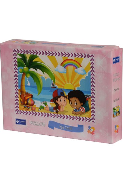 Adam Games Yaz Tatili 50 Parça Puzzle Adam Games Yaz Tatili 50 Parça Puzzle