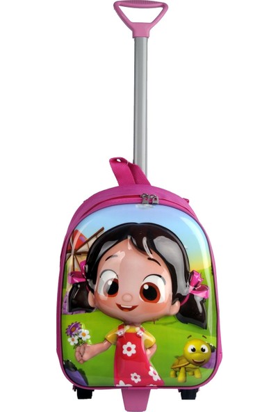 Çanta Sepetim Kabartmalı Anaokulu Çekçekli Sırt Çantası