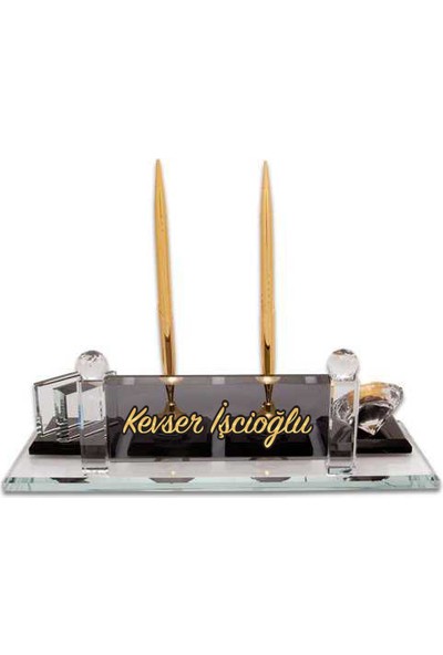 Baskı Merkezi BM501A Kişiye Özel Kristal Masa Isimliği Altın Baskı Merkezi BM501A Kişiye Özel Kristal Masa Isimliği Altın
