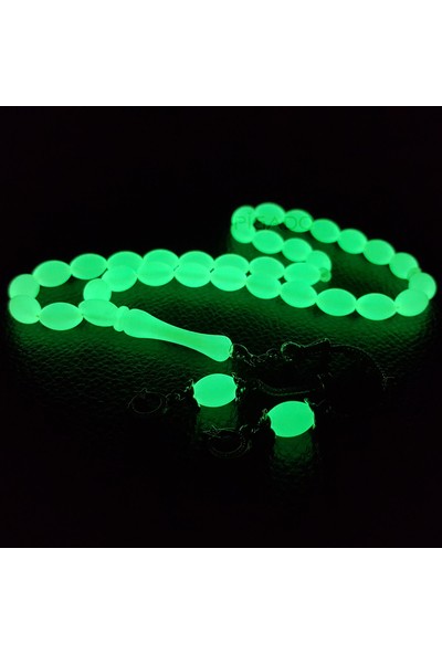 Pigado Ayyıldız Püskül Kokulu Arpa Kesim Toz Kehribar Fosforlu Tesbih