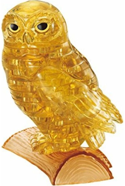 Crystal Puzzle Altın Sarısı Baykuş Standart Boy 3D Maket Crystal Puzzle Altın Sarısı Baykuş Standart Boy 3D Maket