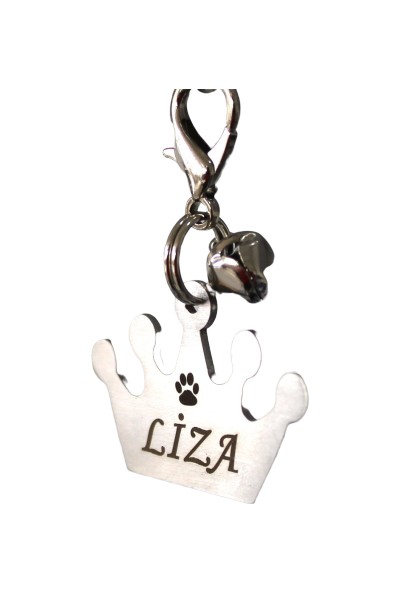 Dekoliva Metal Kedi Köpek Künyesi Kral Tacı Paslanmaz Çelik Kedi Isimlik Dekoliva Metal Kedi Köpek Künyesi Kral Tacı Paslanmaz Çelik Kedi Isimlik
