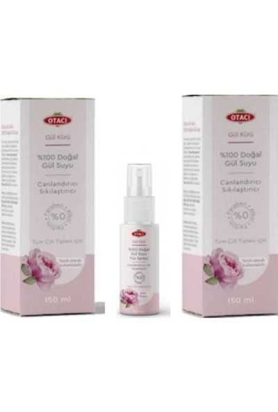 Otacı Gül Kürü Gülsuyu 150ML 2 Adet + 1 Adet Gül Suyu Spreyi 50ML Otacı Gül Kürü Gülsuyu 150ML 2 Adet + 1 Adet Gül Suyu Spreyi 50ML