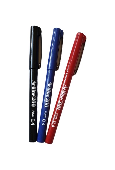rtline 200 Fine Yazı ve Çizim Kalemi Renkli 0.4 mm 3'lü