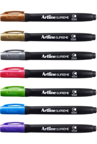 Artline Supreme Metalik Markör Kalem Renkli 7'li Artline Supreme Metalik Markör Kalem Renkli 7'li