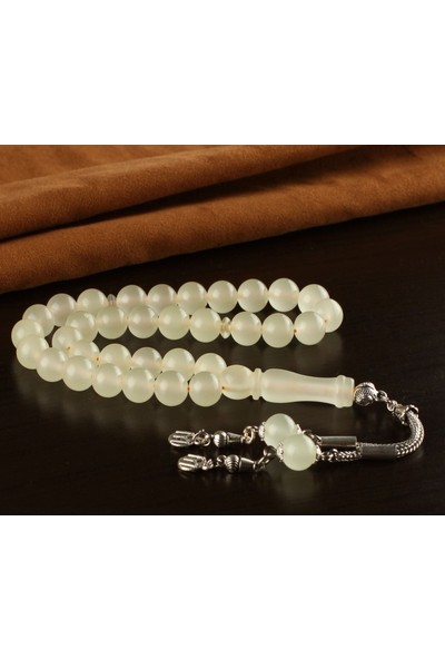 Burhan Sağlam Toz Kehribarı Küre Kesim Kedigözü Tesbih