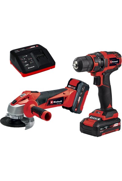 Einhell Tc-Tk 18'li Kit Şarjlı Taşlama ve Matkap Einhell Tc-Tk 18'li Kit Şarjlı Taşlama ve Matkap