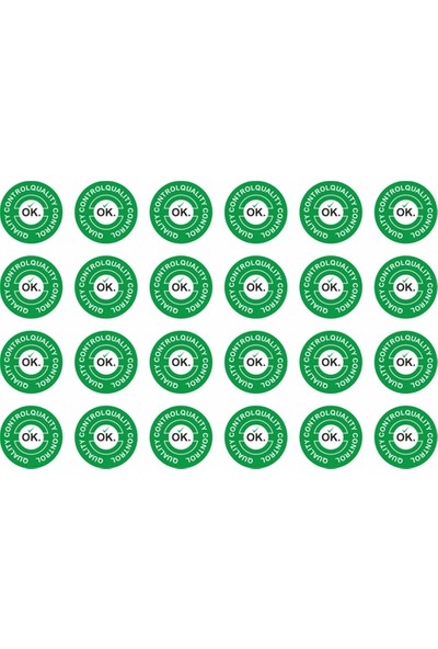 Etiket Sanatı Kendinden Yapışkanlı Kontrol Edildi Etiketi Çap 3 1000'li Etiket Sanatı Kendinden Yapışkanlı Kontrol Edildi Etiketi Çap 3 1000'li