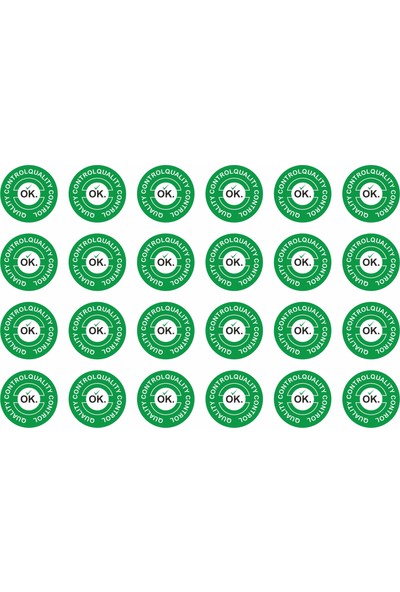 Etiket Sanatı Kontrol Edildi Etiketi Çap 2 cm 1000'li Etiket Sanatı Kontrol Edildi Etiketi Çap 2 cm 1000'li