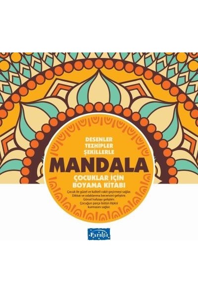 Mandala - Çocuklar İçin Boyama Sarı Kitap - Mandala - Çocuklar İçin Boyama Sarı Kitap -