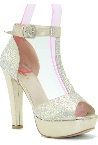 Tuğrul Ayakkabı Altın Kadın Abiye Ayakkabı 6200