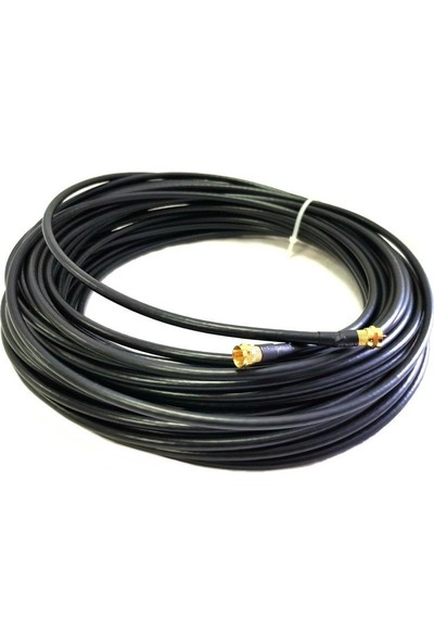 Kutsan Tv Uydu Anten Kablosu Rg6 U6 (Bakır) 4K F Konnektörlü - 20m - Siyah Kutsan Tv Uydu Anten Kablosu Rg6 U6 (Bakır) 4K F Konnektörlü - 20m - Siyah