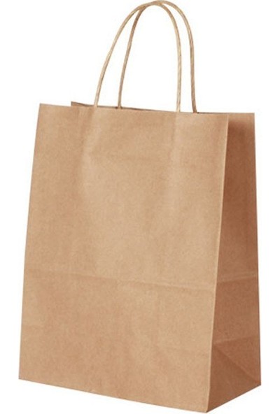 Jokey Kırtasiye Kağıt Çanta Büküm Saplı Kraft 25'Li 18 X 24 X 8 Cm