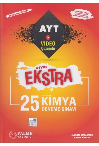Palme Yayıncılık AYT Kimya Evde Ekstra 25 Deneme Sınavı Palme Yayıncılık AYT Kimya Evde Ekstra 25 Deneme Sınavı