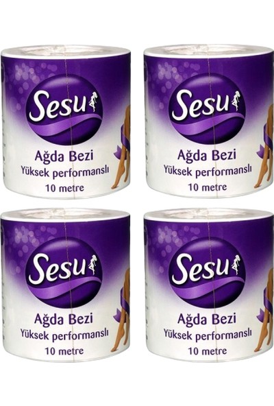 Sesu Ağda Bezi 10 m Rulo 4 Adet Sesu Ağda Bezi 10 m Rulo 4 Adet