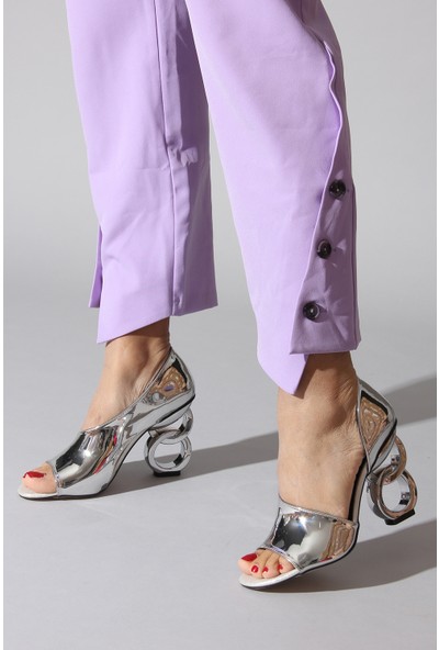 Rovigo Plus Gümüş Ayna Kadın Topuklu Ayakkabı Rovigo Plus Gümüş Ayna Kadın Topuklu Ayakkabı