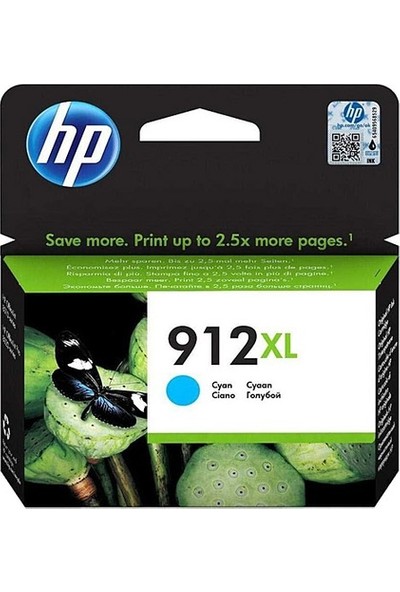 HP 912XL Mavi Mürekkep Kartuşu 3YL81A
