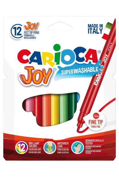 Carioca Joy Yıkanabilir Keçeli Boya Kalemi 12'li