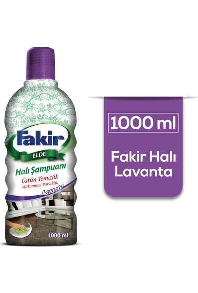 Fakir Halı Şampuanı Elde Yıkama Lavanta 1000 ml Fakir Halı Şampuanı Elde Yıkama Lavanta 1000 ml
