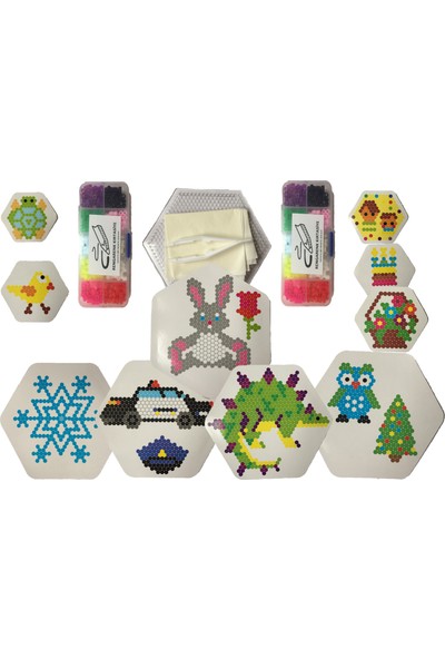 Trendy Toys Ütü İle Yapışan Altıgen Boncuk Seti 2 Kutu Boncuk Trendy Toys Ütü İle Yapışan Altıgen Boncuk Seti 2 Kutu Boncuk