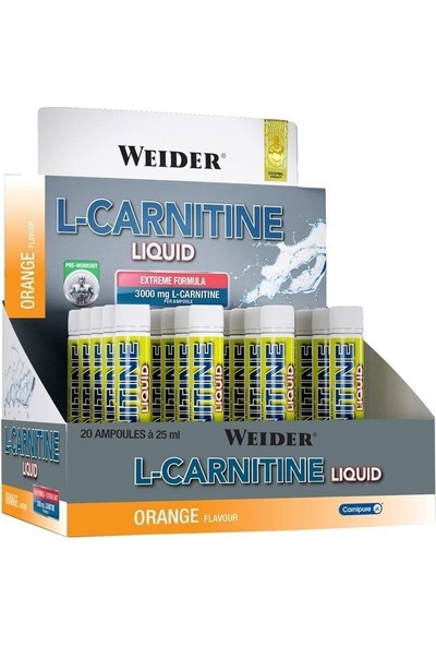 Weıder L-Carnıtıne Lıquıd 3000 Mg 20 Ampul Portakal Weıder L-Carnıtıne Lıquıd 3000 Mg 20 Ampul Portakal